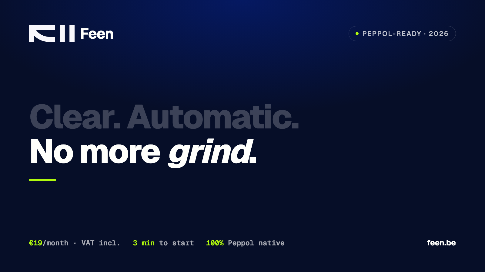 Feen — AI Accounting Software for Belgian SMEs | Automated Bookkeeping